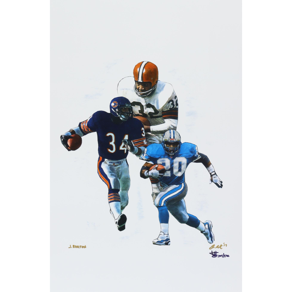 Walter Payton, Jim Brown & Barry Sanders "Running Back Legends" LE ...
