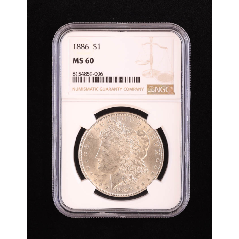 1886 Morgan Silver Dollar (NGC MS60) | Pristine Auction