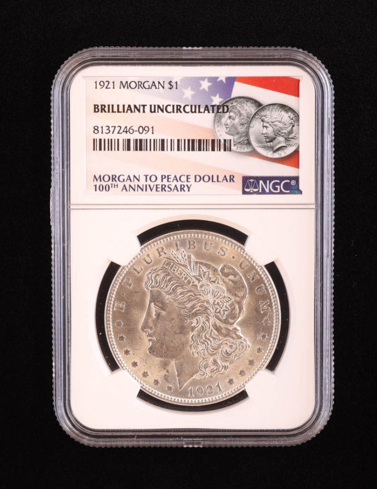 1921 Morgan Silver Dollar (NGC BRILLIANT UNCIRCULATED) | Pristine Auction