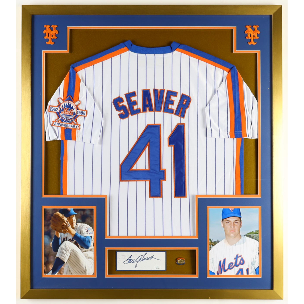Tom Seaver Signed Custom Framed Cut Display (JSA) | Pristine Auction