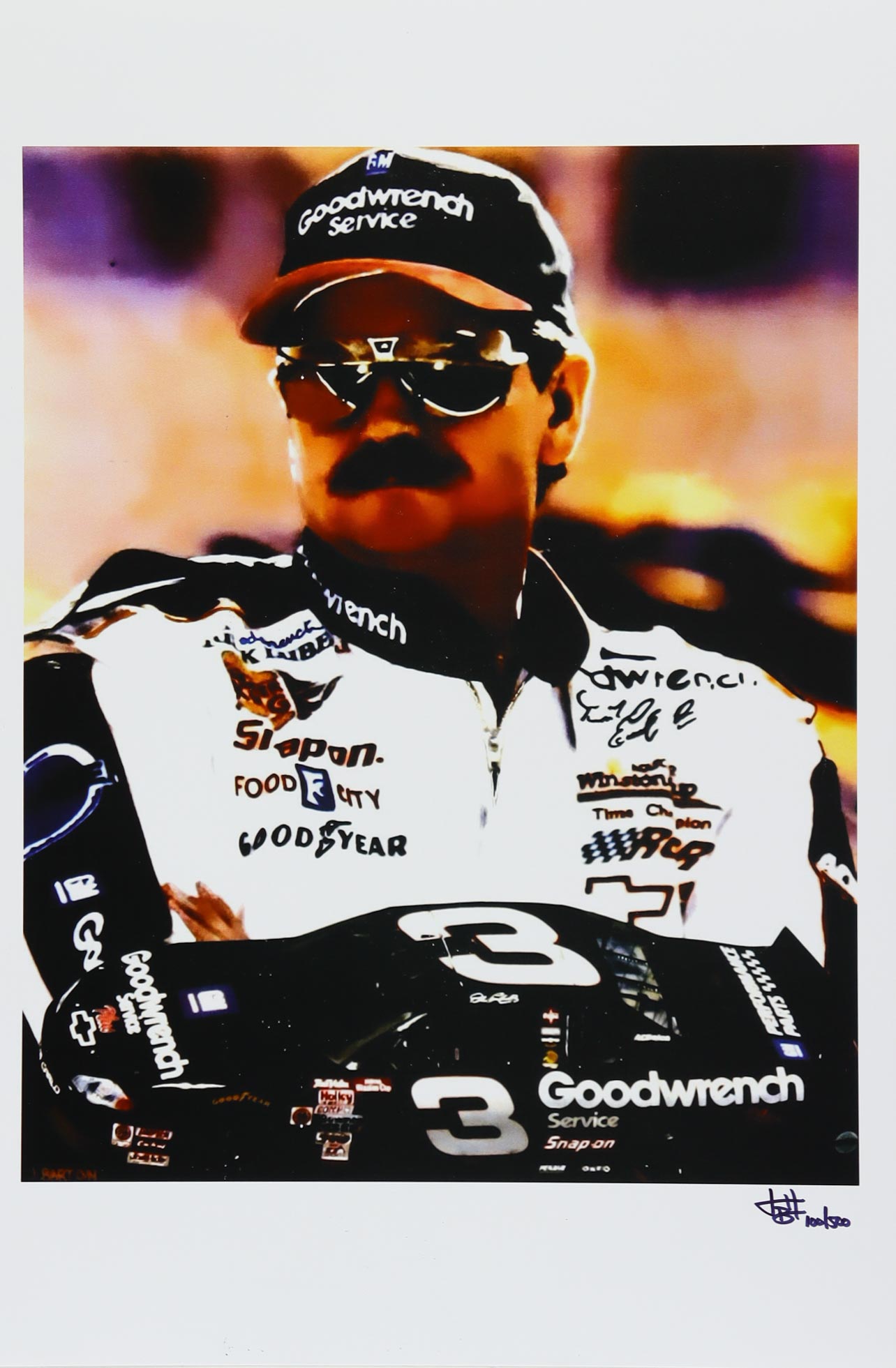 "Dale Earnhardt Sr." NASCAR LE 12x18 Lithograph by Joshua Barton #/500 ...