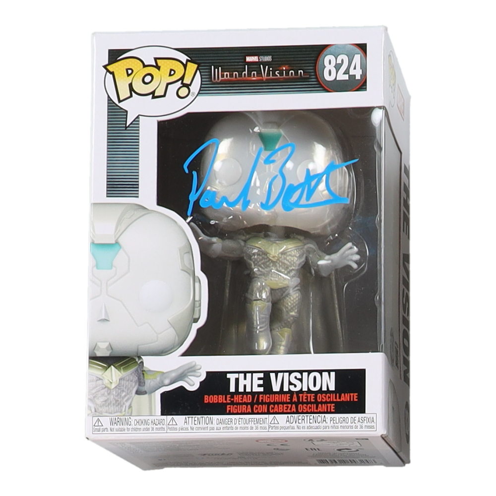 Paul Bettany Signed "Wanda Vision" #824 The Vision Bobble-Head Funko ...