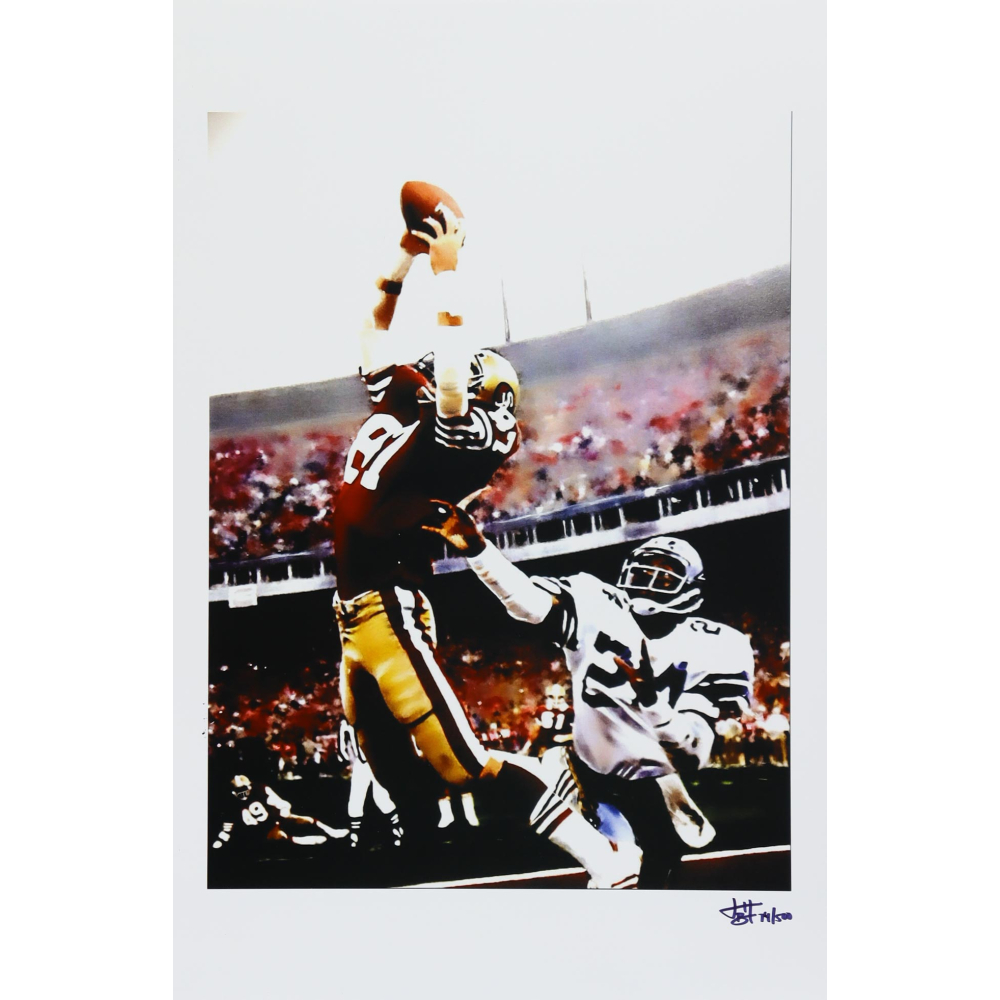 "Dwight Clark" 49ers "The Catch" LE 12x18 Lithograph by Joshua Barton ...