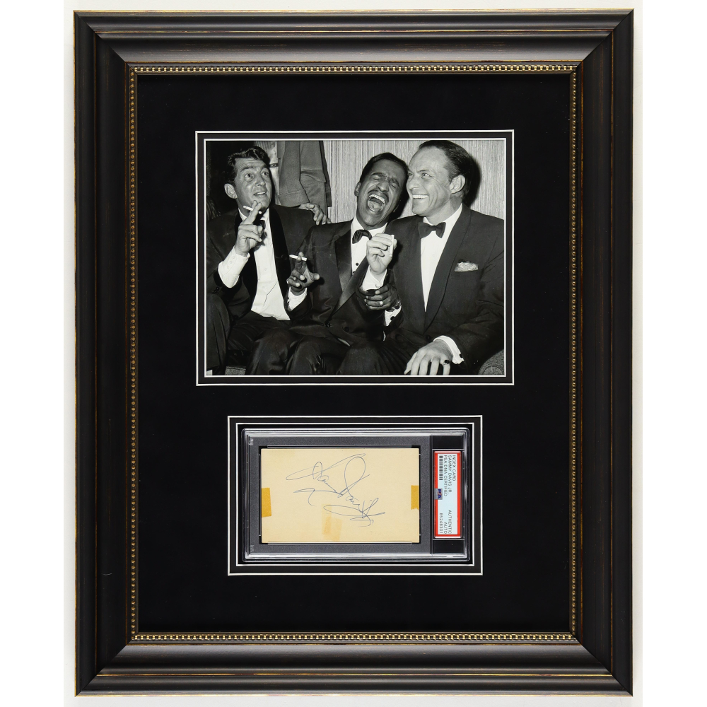Sammy Davis Jr. Signed "The Rat Pack" Custom Framed Cut Display (PSA ...