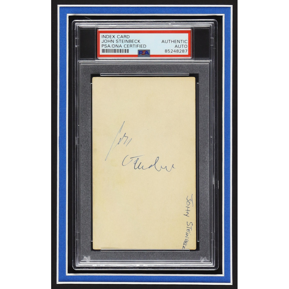 John Steinbeck Signed "The Grapes Of Wrath" Custom Framed Cut Display ...