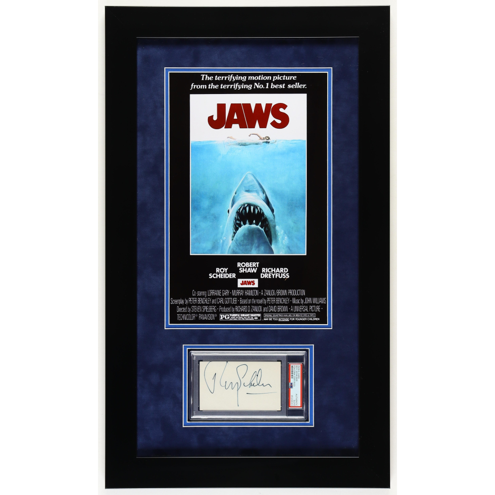 Roy Scheider Signed "Jaws" Custom Framed Cut Display (PSA) | Pristine ...