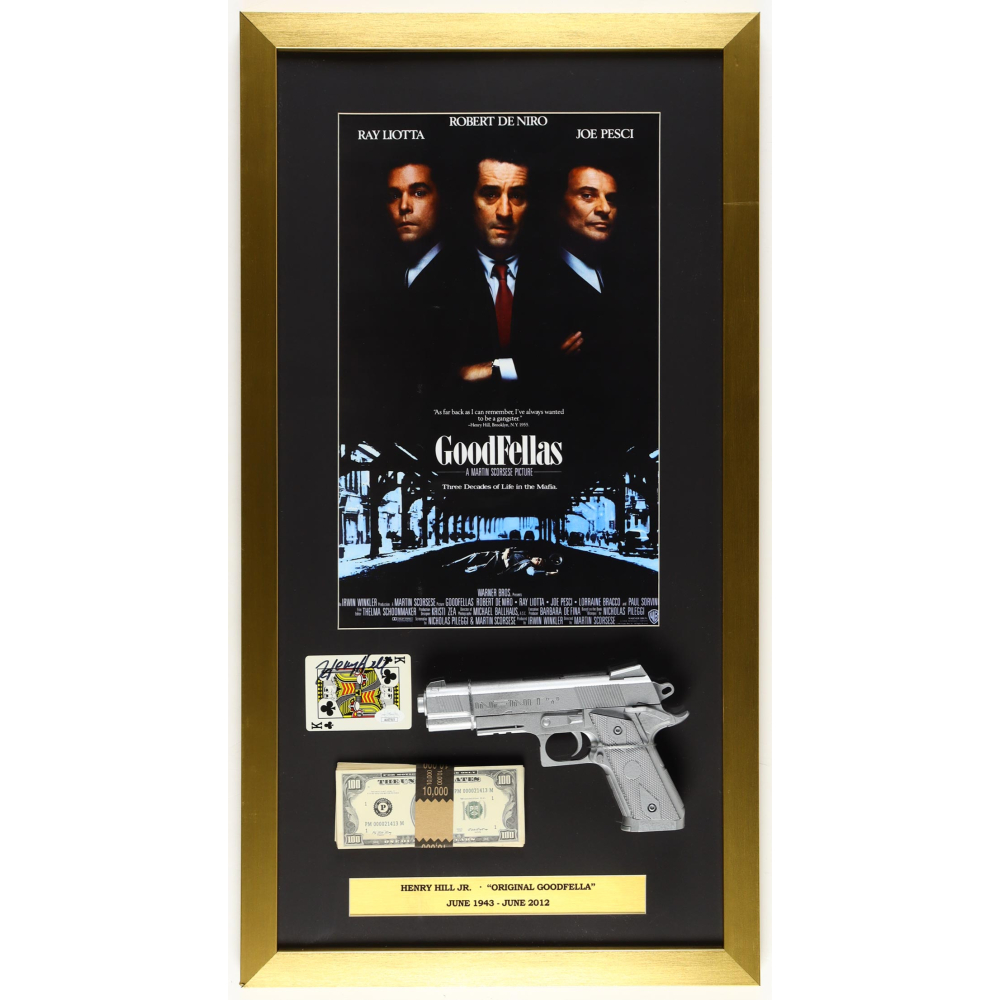 Henry Hill Signed "Goodfellas" Custom Framed Playing Card Display with ...
