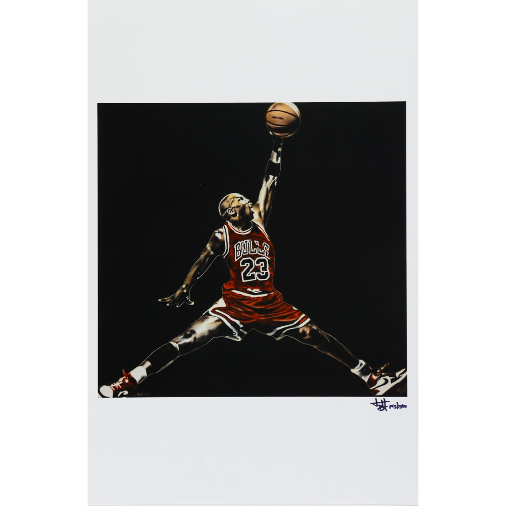 "Michael Jordan" Bulls LE 12x18 Lithograph by Joshua Barton #/500 (PA ...