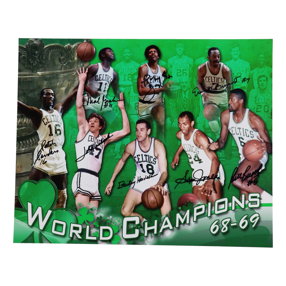 1968-69 Celtics World Champions 16x20 Photo Team-Signed by (8) with ...