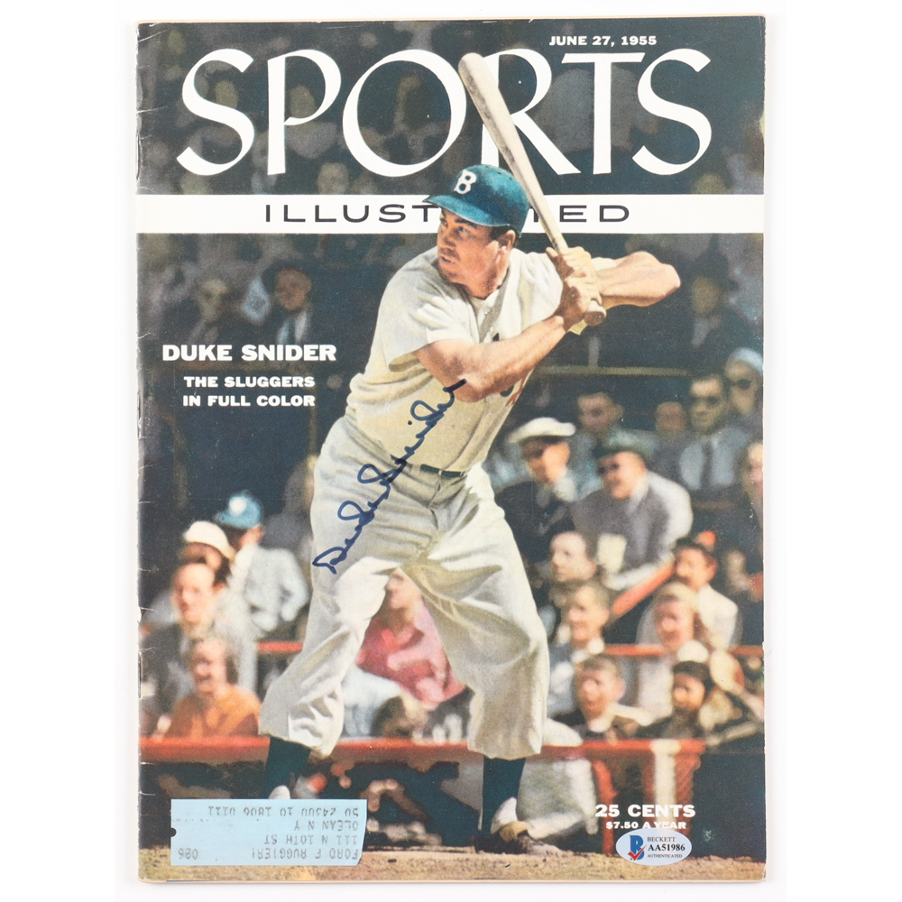 Duke Snider Signed 1955 "Sports Illustrated" Magazine (Beckett ...
