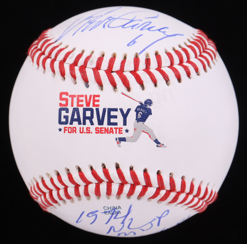 Steve Garvey Signed OL Baseball Inscribed "1974 NL MVP" & "1981 WS ...