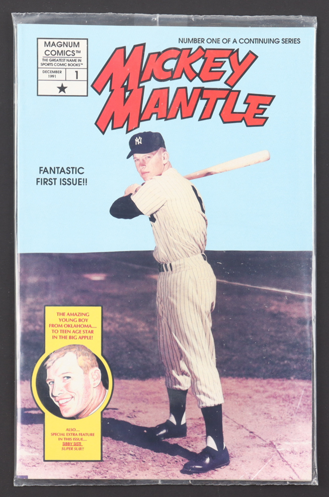 1991 "Mickey Mantle" Baseball's Greatest Heroes Issue #1 Magnum Comic ...