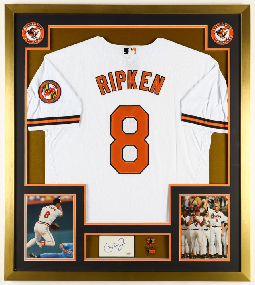 Cal Ripken Jr. Signed Custom Framed Cut Display with Jersey, 1982 ...