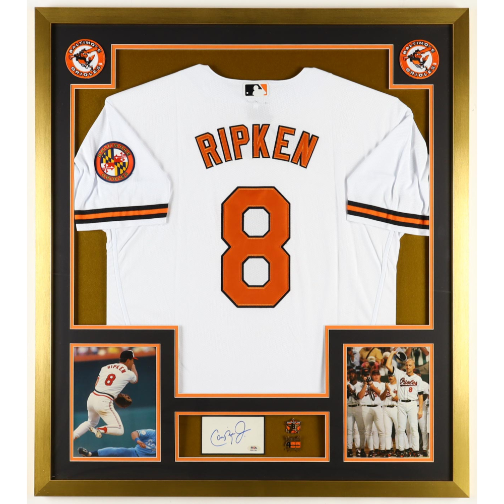 Cal Ripken Jr. Signed Custom Framed Cut Display with Jersey, 1982 ...