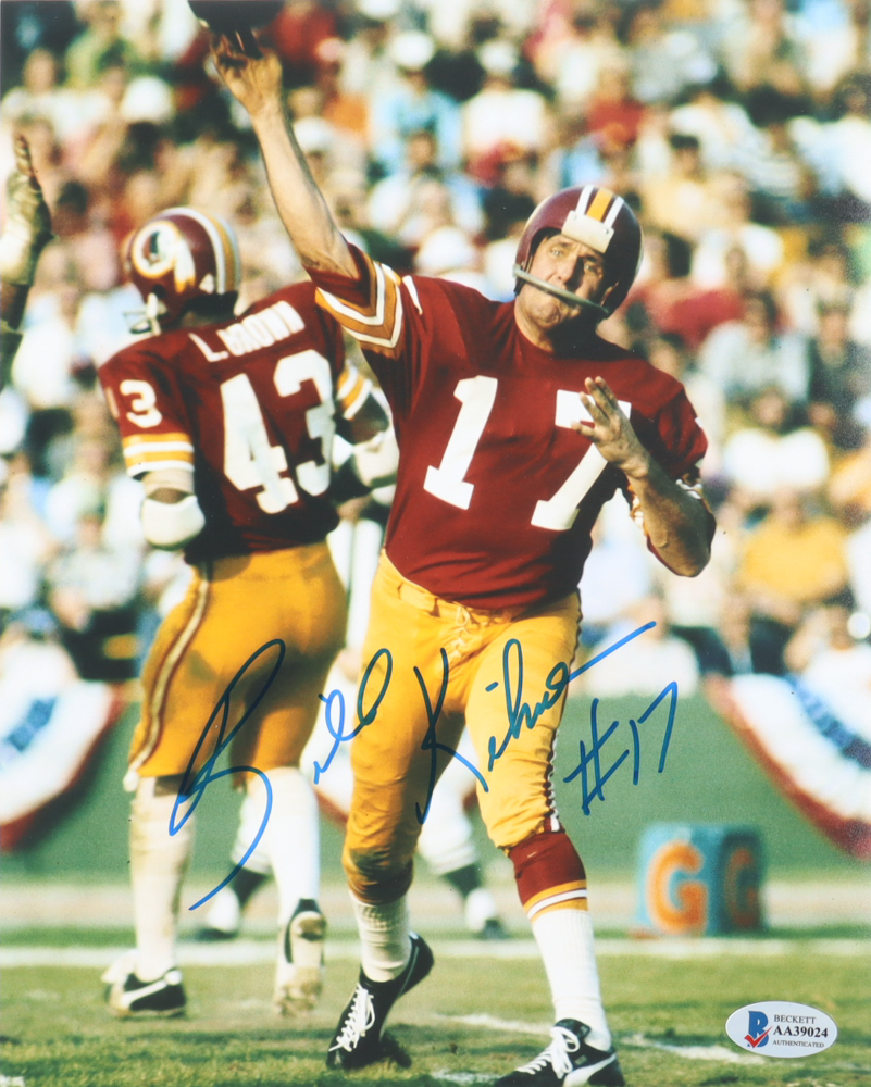 Billy Kilmer Signed Redskins 8x10 Photo (Beckett) | Pristine Auction