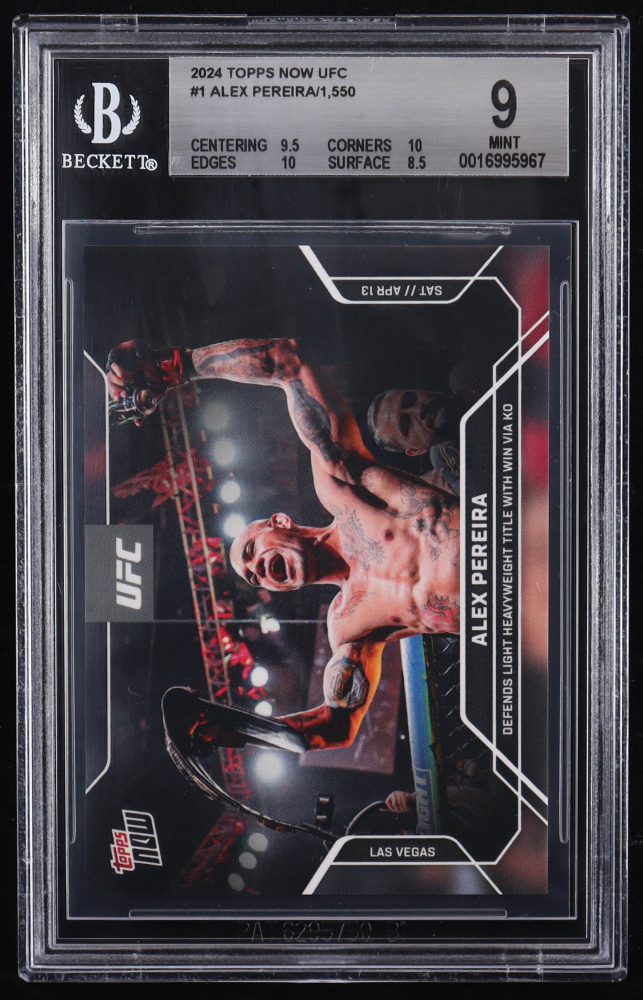 Alex Pereira 2024 Topps Now UFC #1 (BGS 9) | Pristine Auction