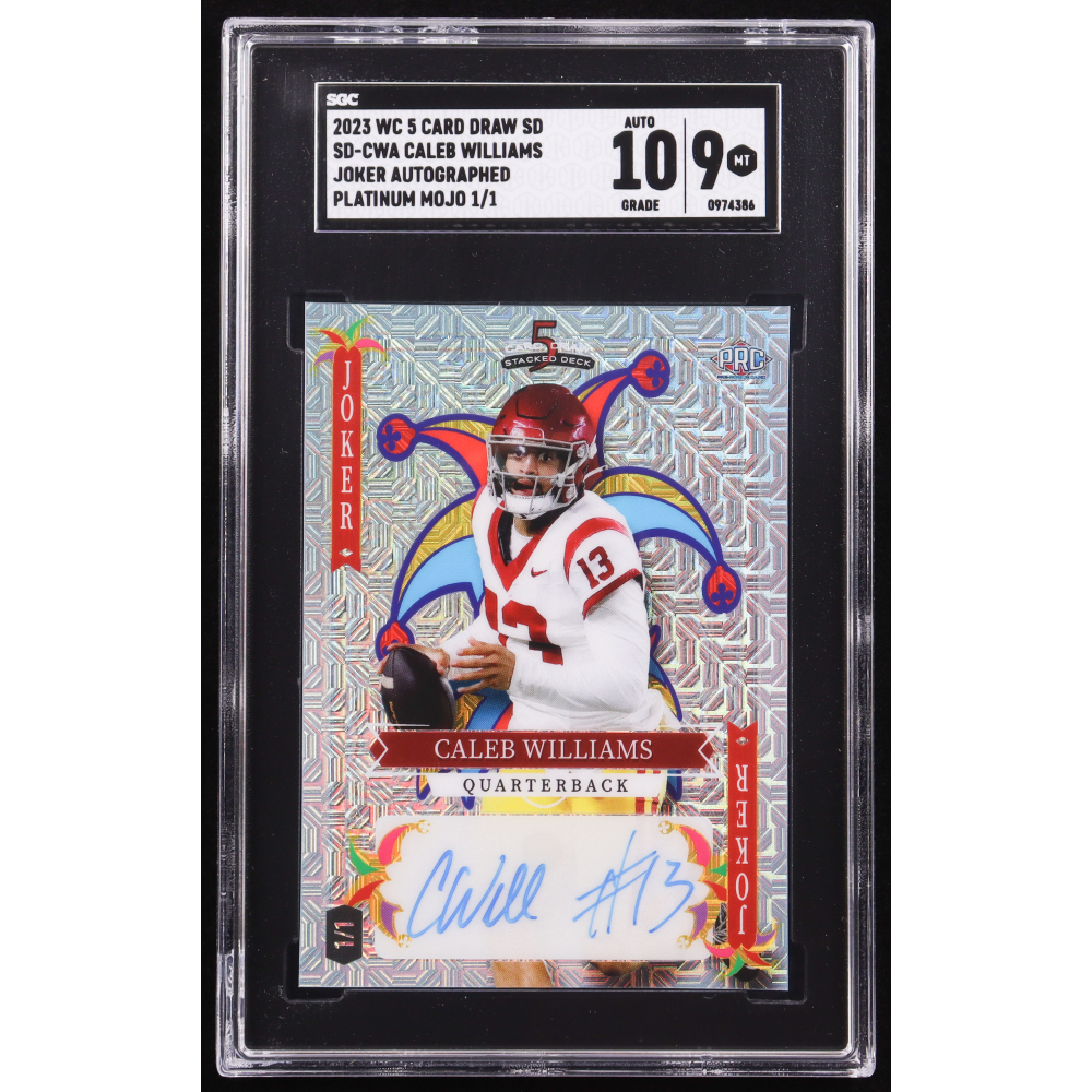 Caleb Williams 2023 Wildcard 5 Card Draw Stacked Deck Platinum Mojo ...