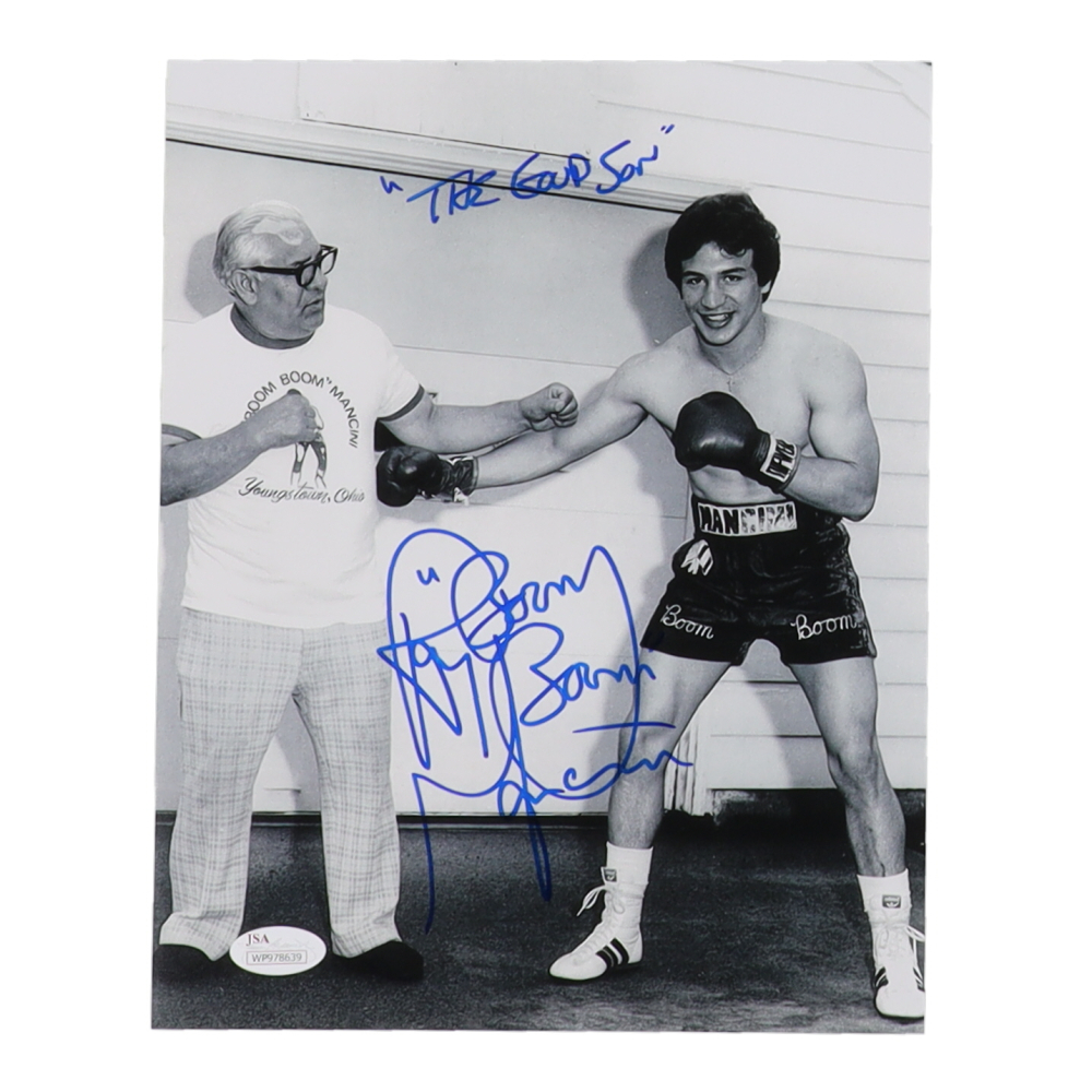 Ray "Boom Boom" Mancini Signed 8x10 Photo Inscribed "The Good Son" (JSA ...