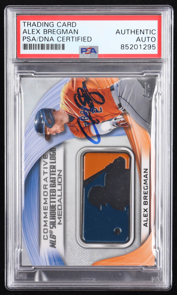Alex Bregman Signed 2022 Topps Commemorative MLB Logo Medallions # ...