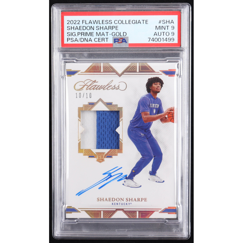 Shaedon Sharpe 2022-23 Panini Flawless Collegiate Signature Prime ...