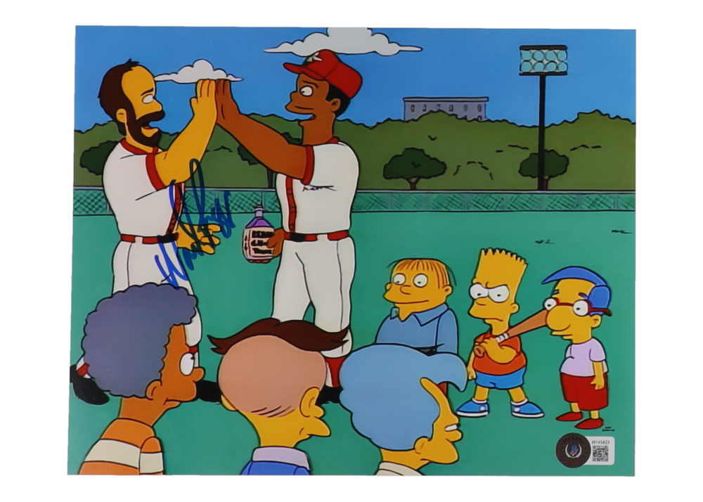 Wade Boggs Signed "The Simpsons" 8x10 Photo (Beckett) | Pristine Auction