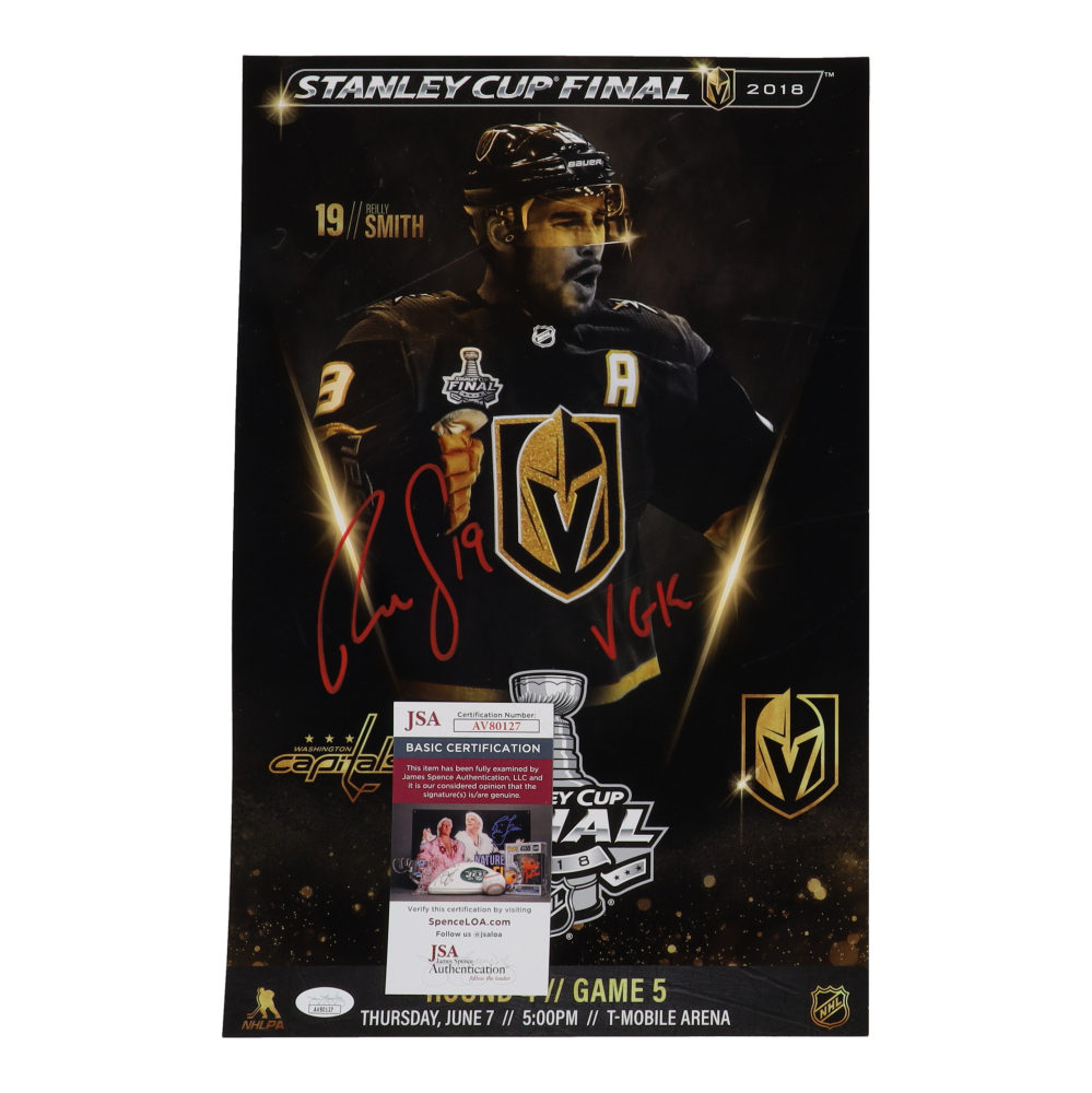 Reilly Smith Signed 2018 Golden Knights Stanley Cup Finals 11x17 Poster ...