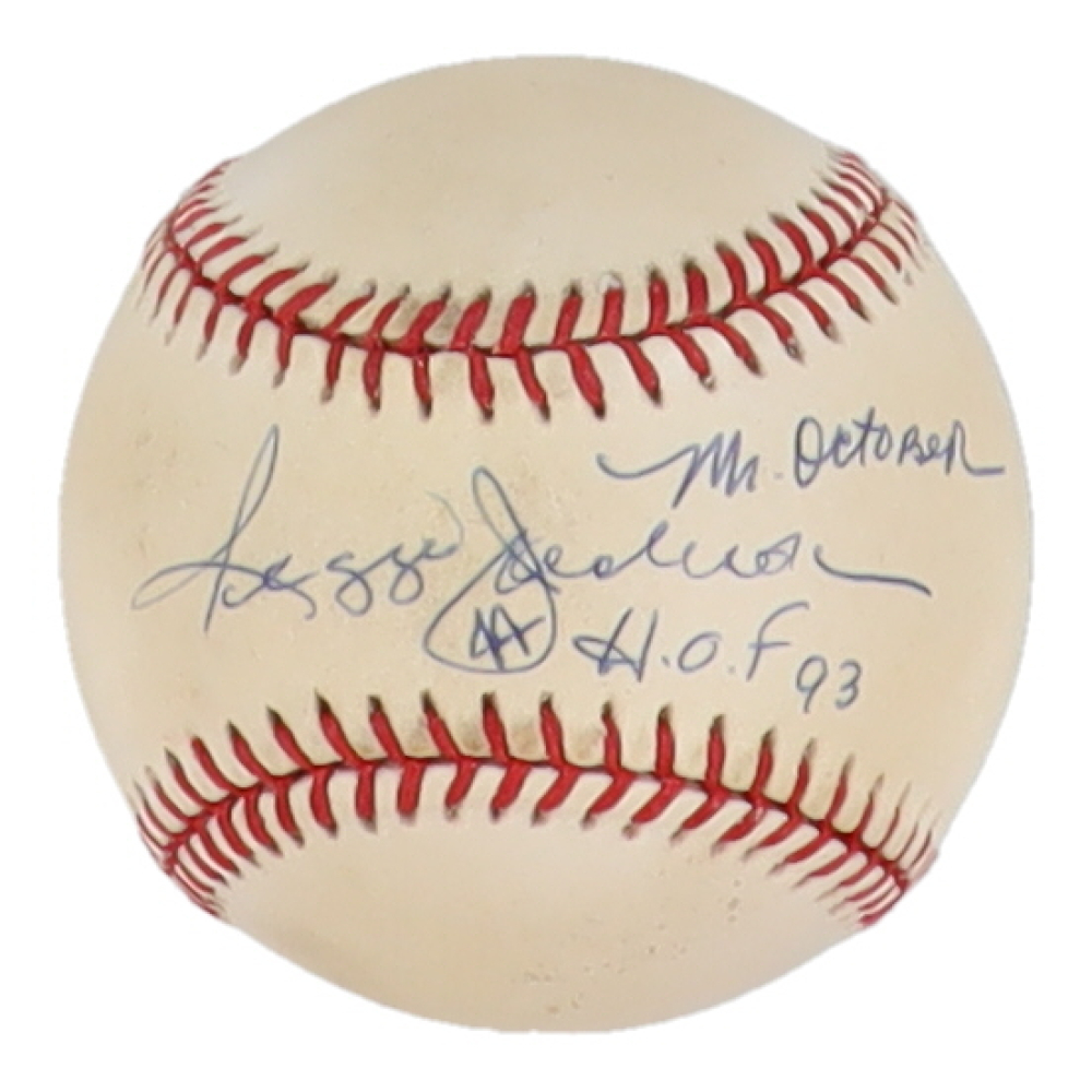 Reggie Jackson Signed OAL Baseball Inscribed "Mr. October" & "HOF 93 ...