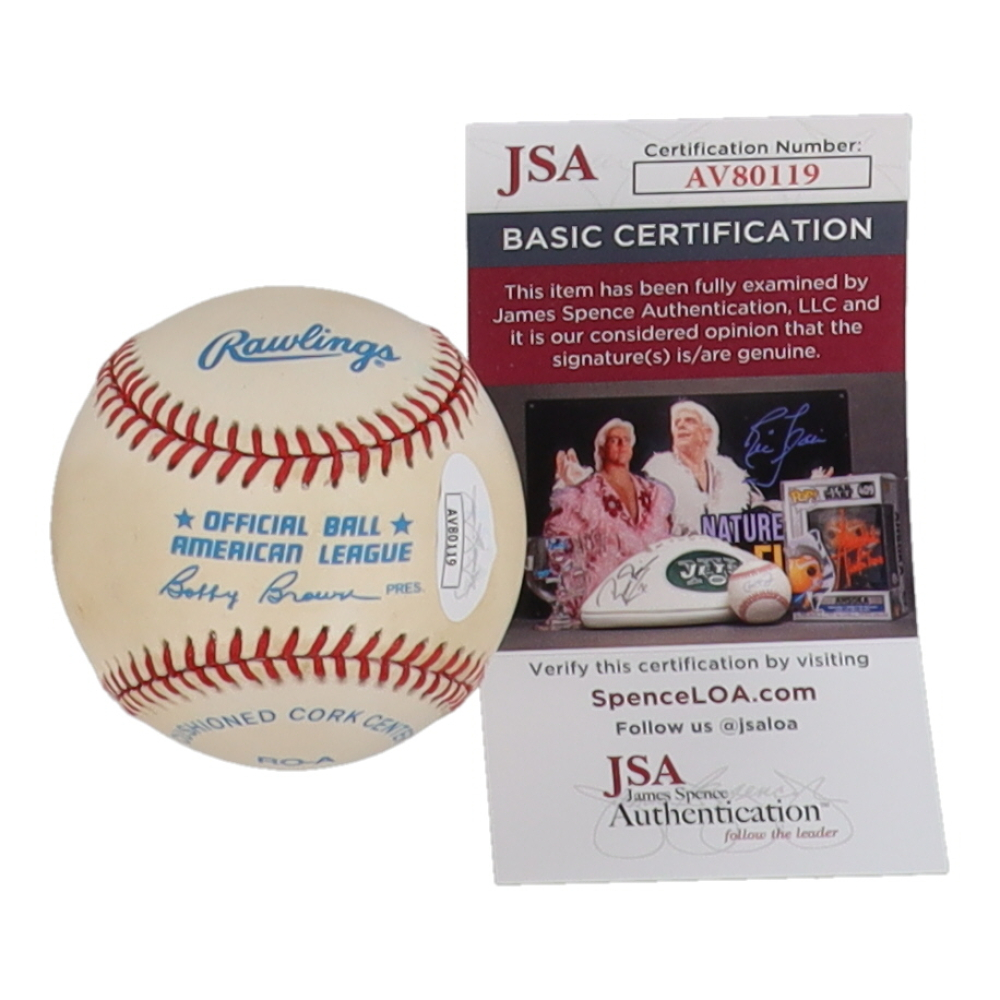 Reggie Jackson Signed OAL Baseball Inscribed "Mr. October" & "HOF 93 ...
