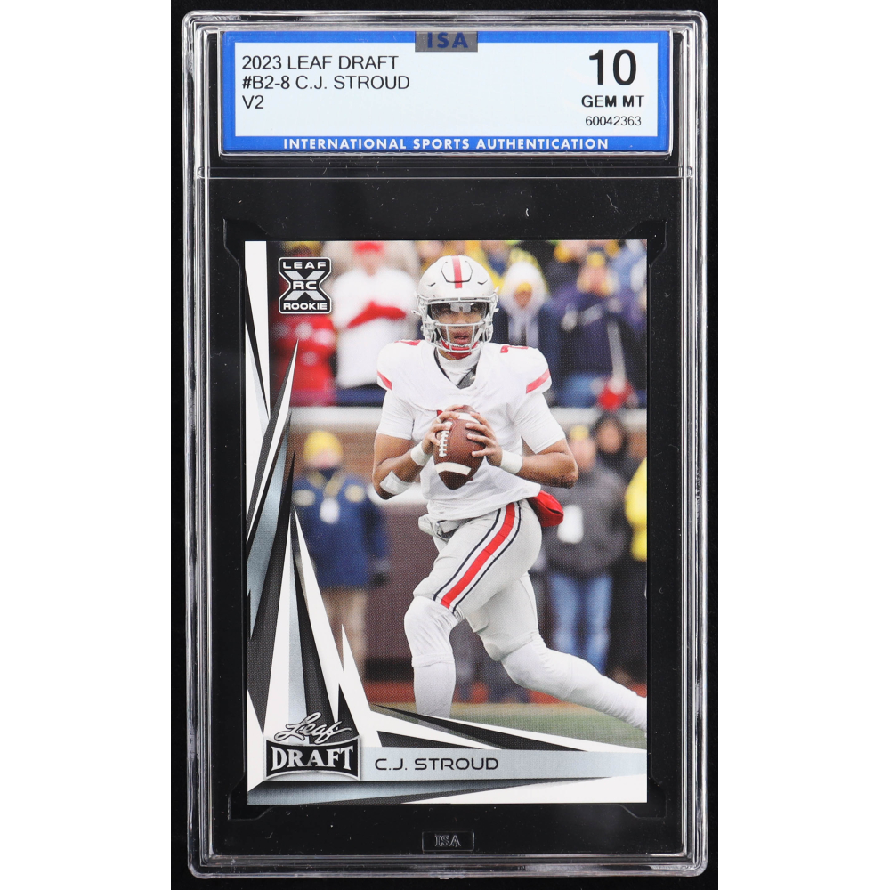 CJ Stroud 2023 Leaf Draft Base Version 2 #B28 RC (ISA 10) | Pristine ...
