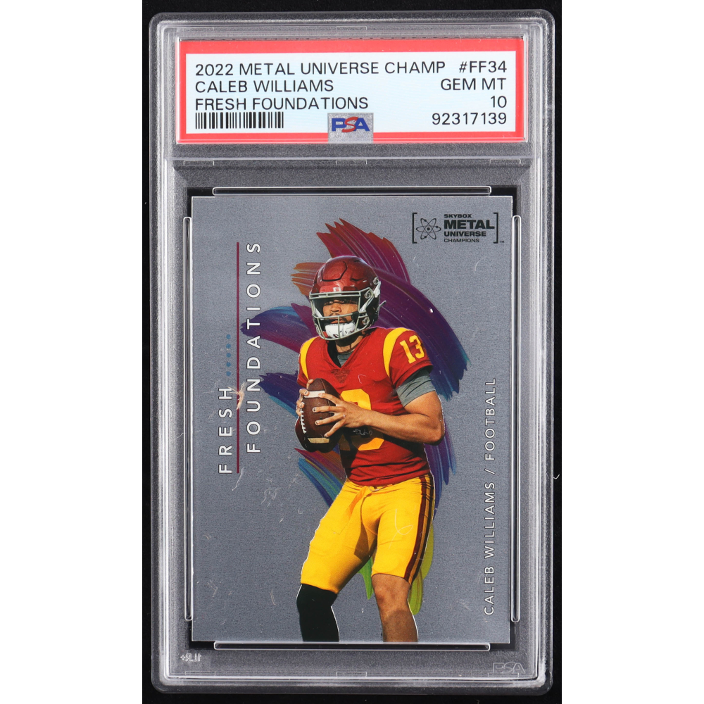 Caleb Williams 2022 Skybox Metal Universe Champions Fresh Foundation # ...