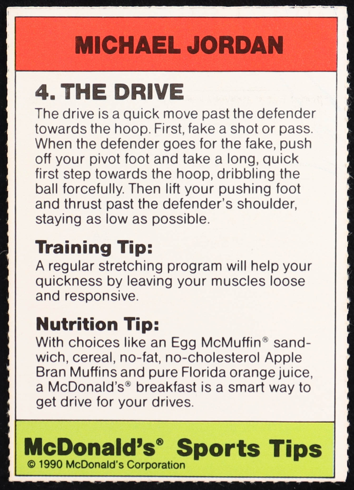 Michael Jordan 1990-91 McDonald's Jordan Joyner-Kersee #4 | Pristine ...