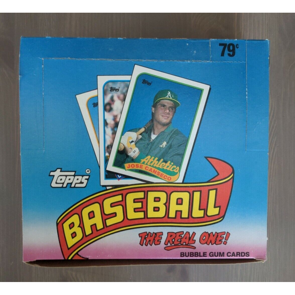 1989 Topps "The Real One" Baseball Cards Box with (24) Packs | Pristine ...