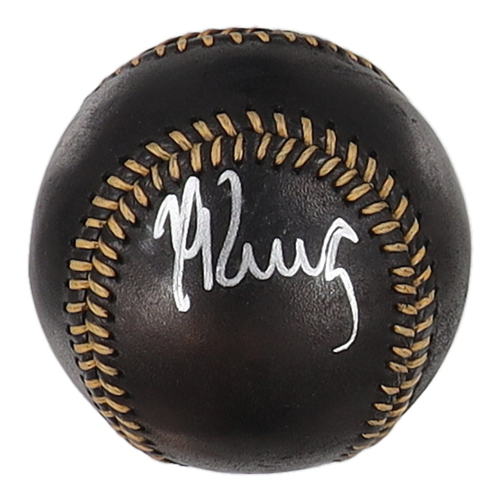 Yasiel Puig Signed OML Black Leather Baseball (JSA) | Pristine Auction
