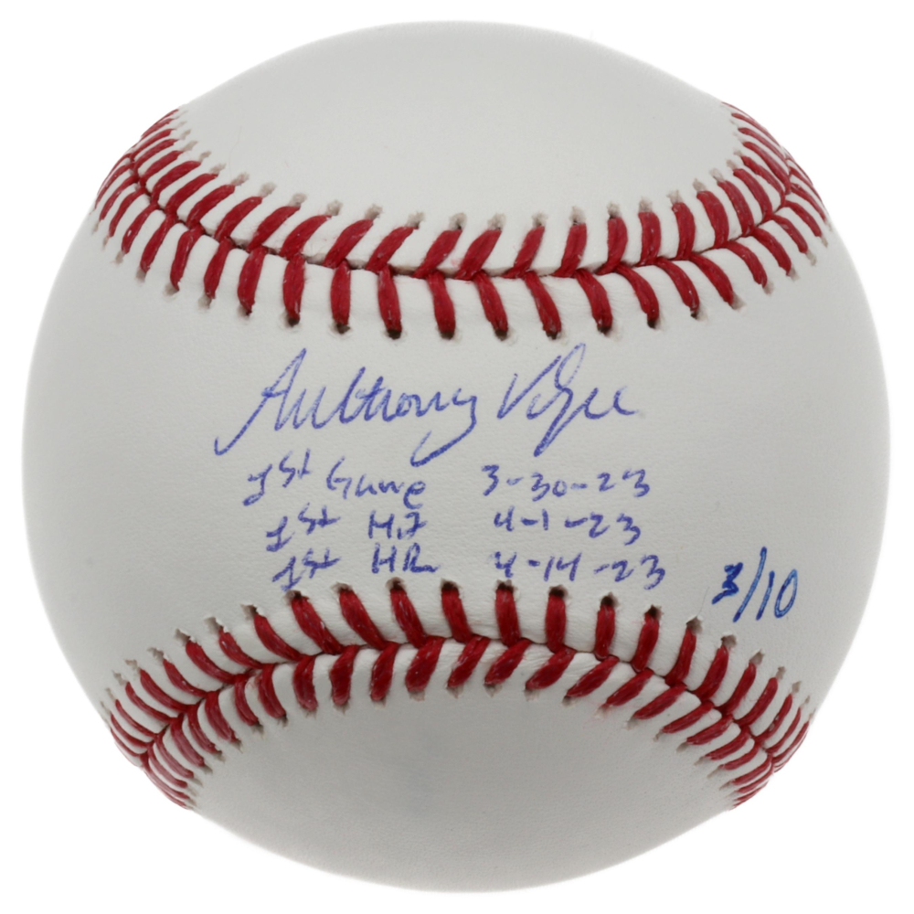 Anthony Volpe Signed LE OML Baseball with Career "Firsts" Inscriptions (Fanatics) | Pristine Auction