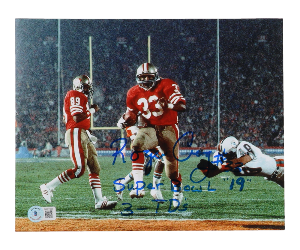 Roger Craig Signed 49ers 8x10 Photo Inscribed "Super Bowl '19'" & "3-TD ...