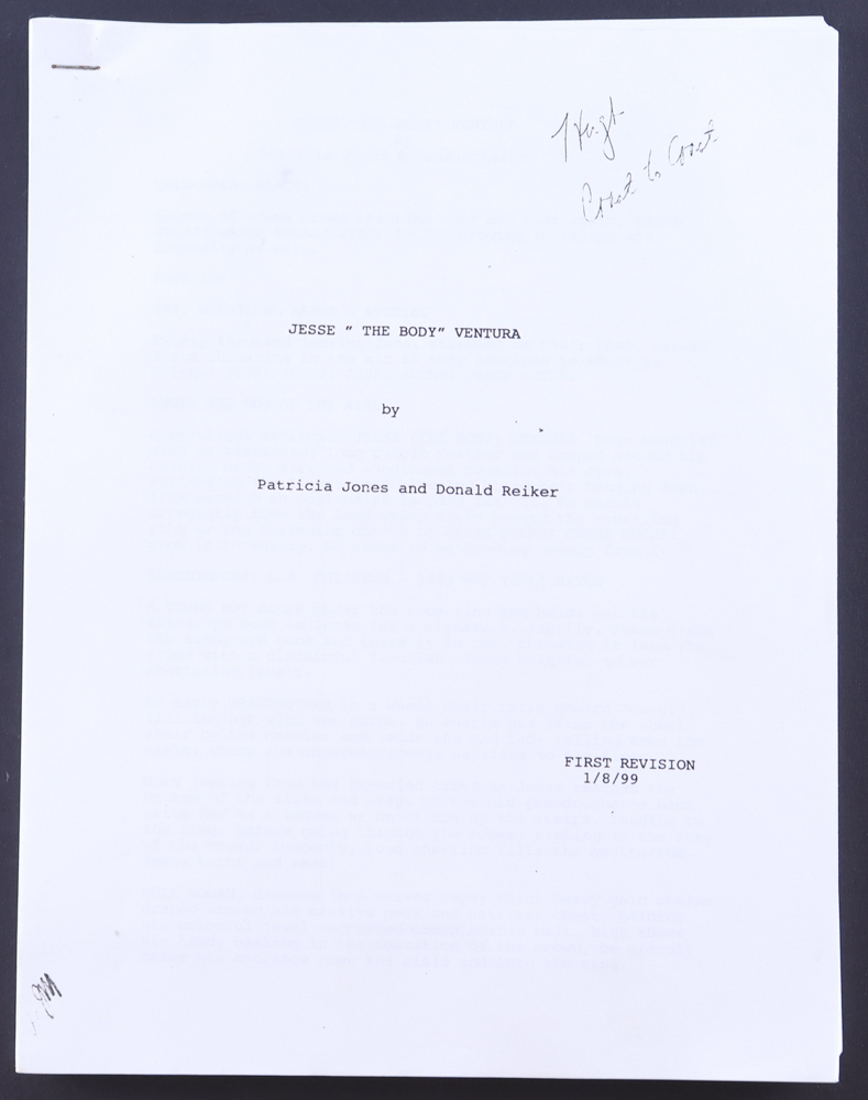 Original "Jesse 'The Body' Ventura" Full Movie Script | Pristine Auction