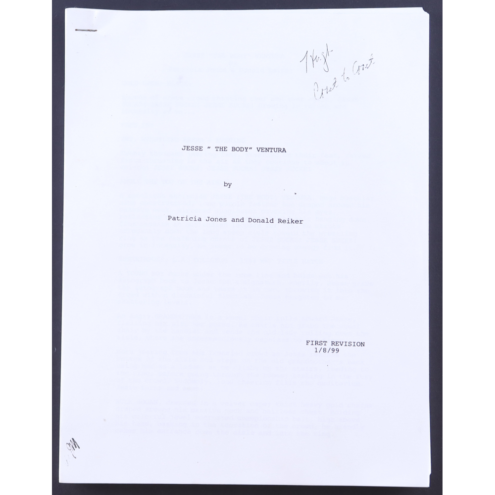 Original "Jesse 'The Body' Ventura" Full Movie Script | Pristine Auction