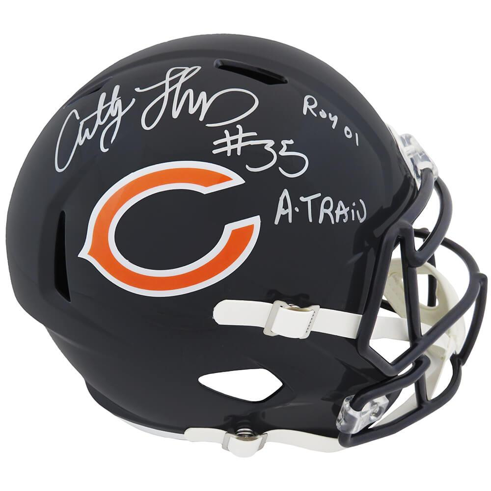 Anthony Thomas Signed Bears Full-Size Speed Helmet Inscribed "ROY 01 ...