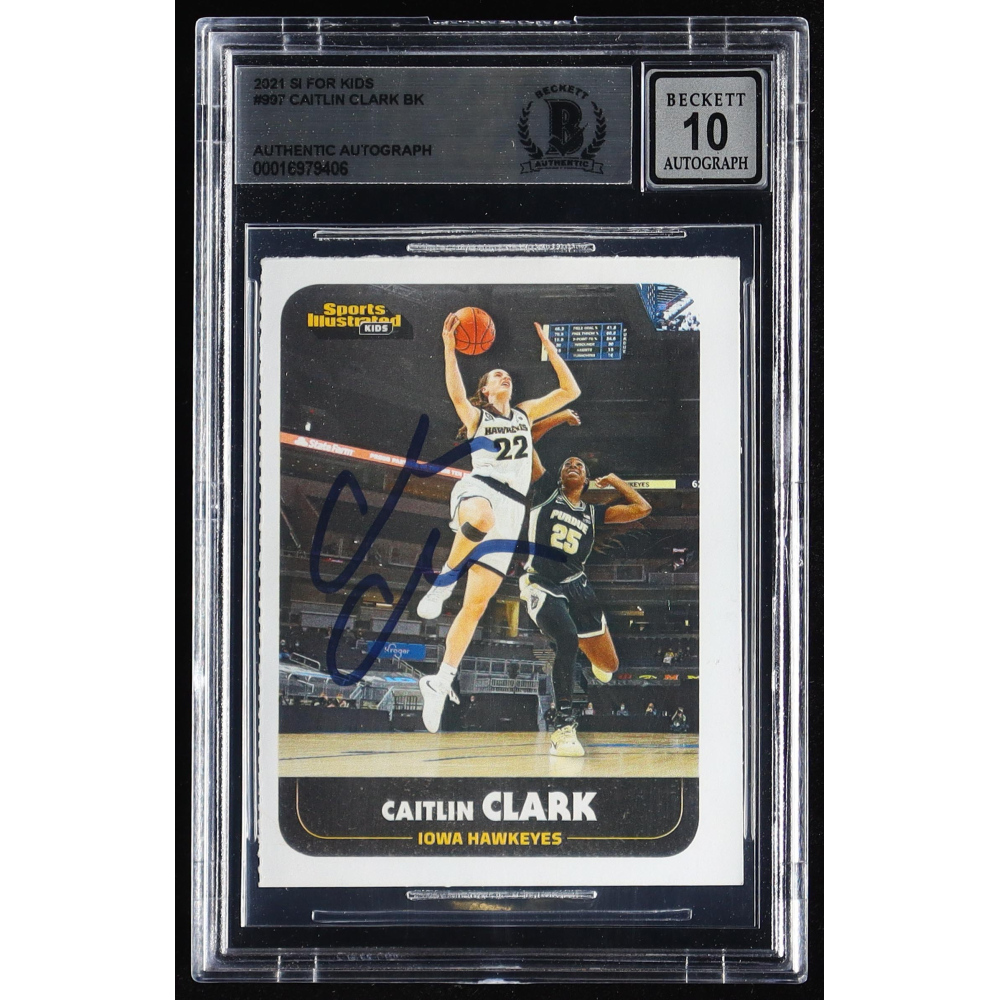 Caitlin Clark Signed 2021 Sports Illustrated for Kids Basketball #997 ...