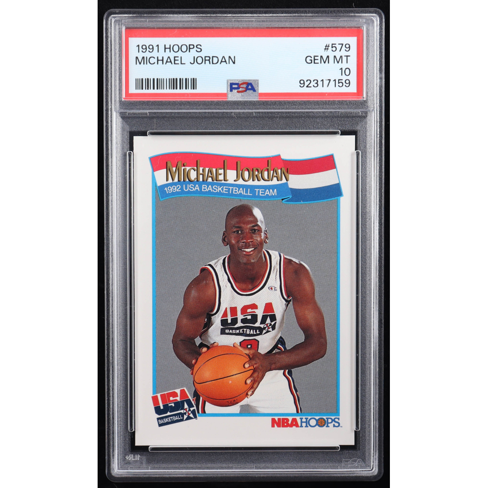 Michael Jordan 1991-92 Hoops #579 USA (PSA 10) | Pristine Auction