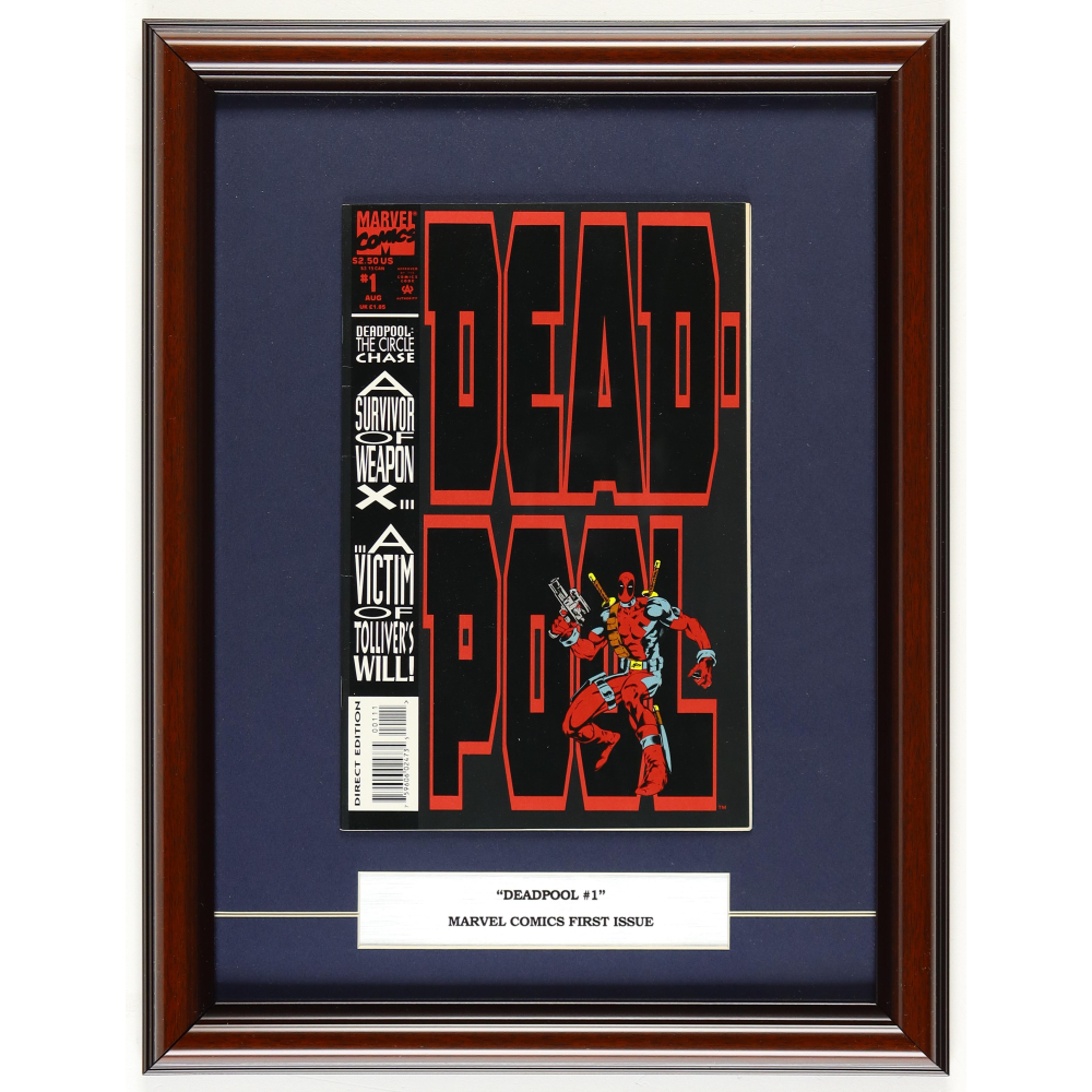 1993 "Deadpool" Issue #1 Marvel Custom Framed First Issue Comic Book ...