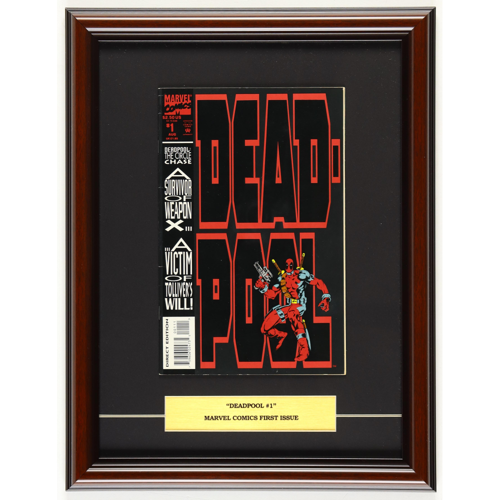 1993 "Deadpool" Issue #1 Marvel Custom Framed First Issue Comic Book ...