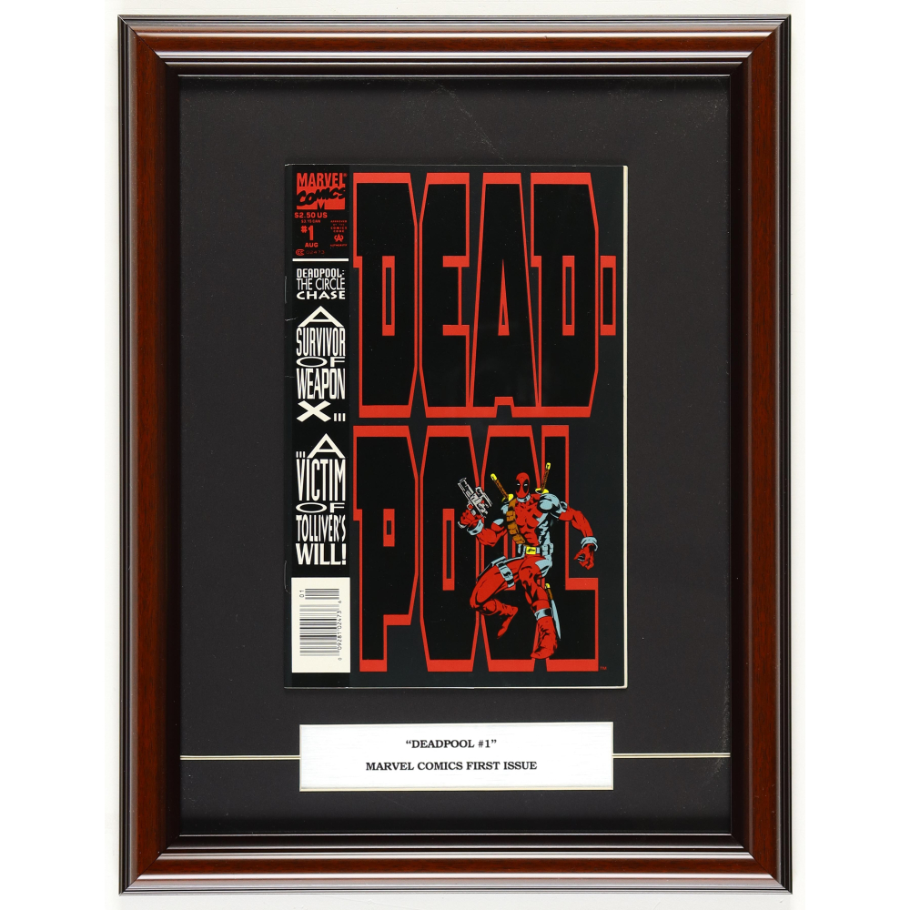 1993 "Deadpool" Issue #1 Marvel Custom Framed First Issue Comic Book ...