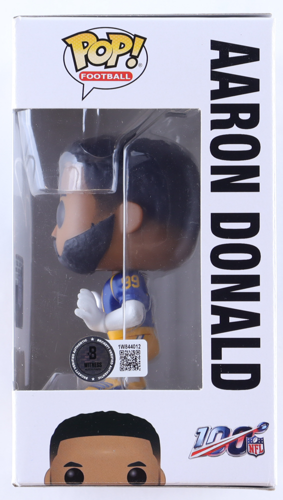 Aaron Donald Signed Rams #130 Funko Pop! Vinyl Figure (Beckett ...