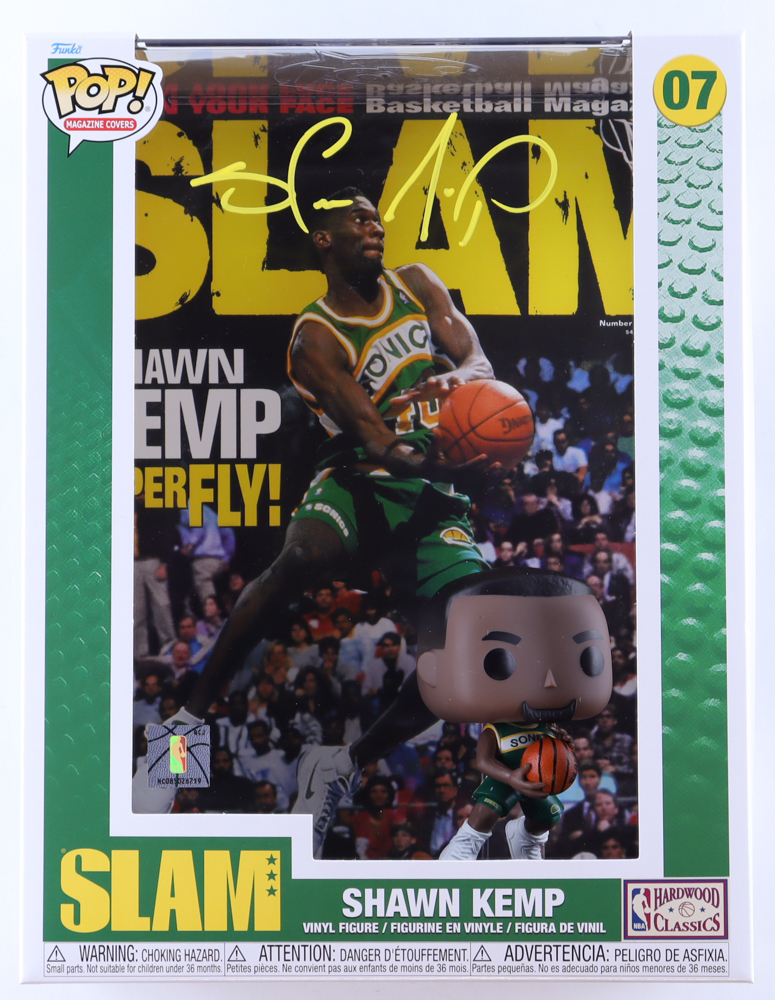 Shawn Kemp Signed Supersonics #07 NBA SLAM Funko Pop! Cover Vinyl ...