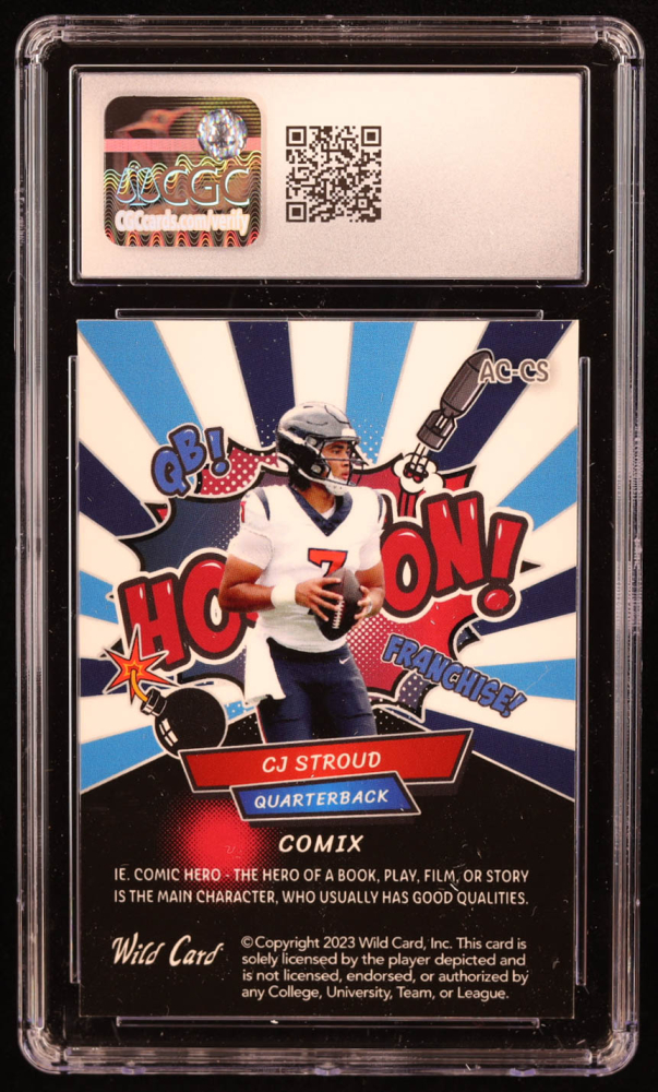 CJ Stroud 2023 Wild Card Alumination Comix Houston Tri-Color Blue/Blue ...