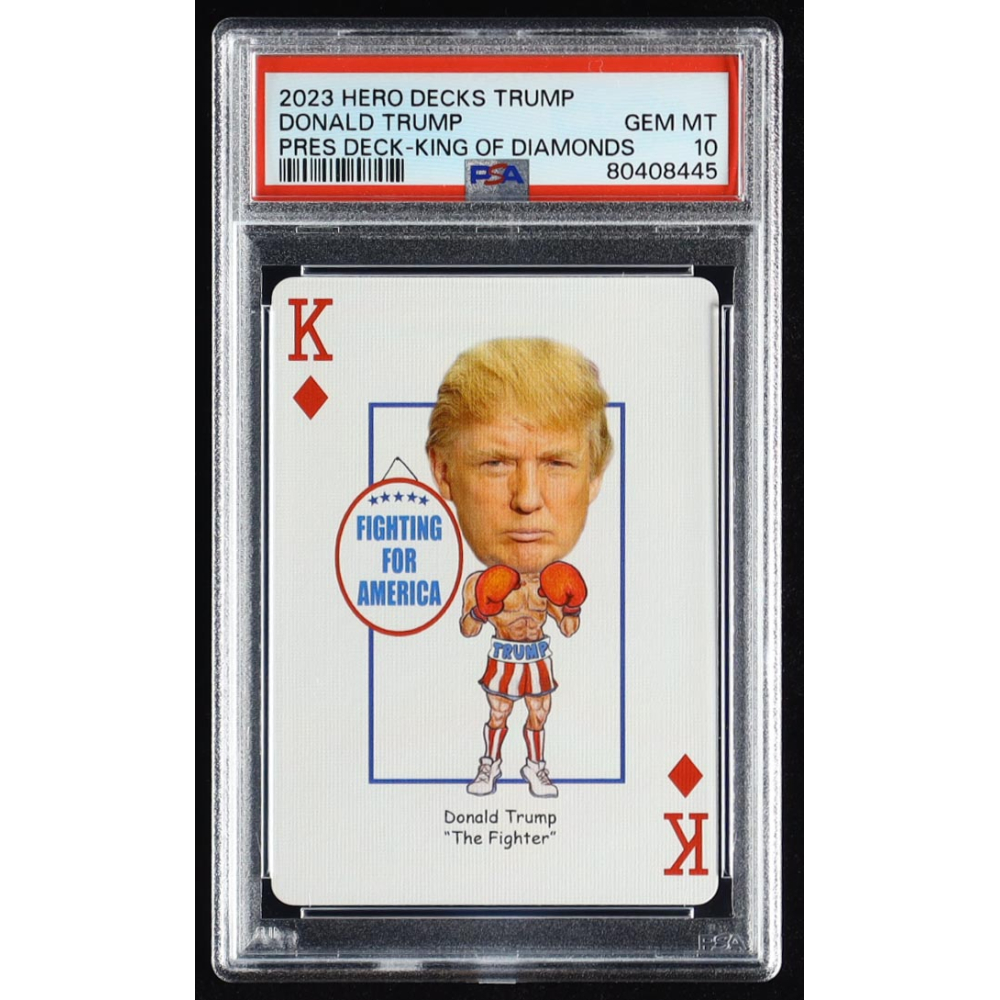 Donald Trump 2023 Hero Decks Presidential Edition Playing Card (PSA 10 ...