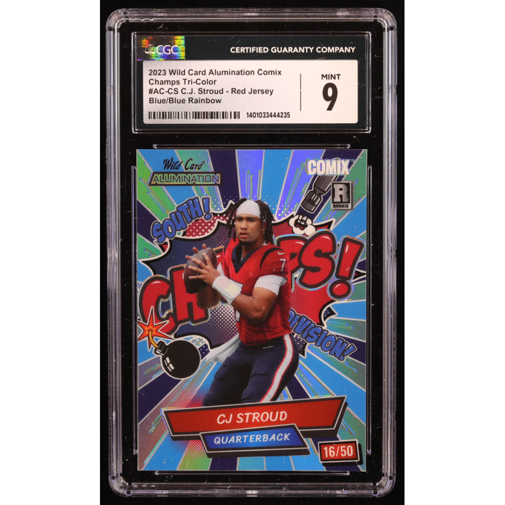 CJ Stroud 2023 Wild Card Alumination Comix Champs Tri-Color Blue/Blue ...