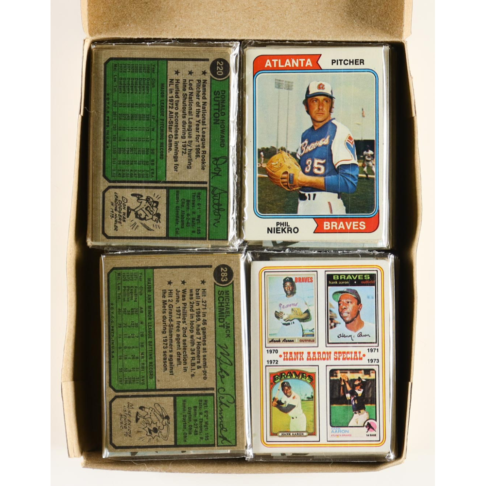 1974 Topps Baseball Cello Fun Pack Vending Box with (20) Packs ...