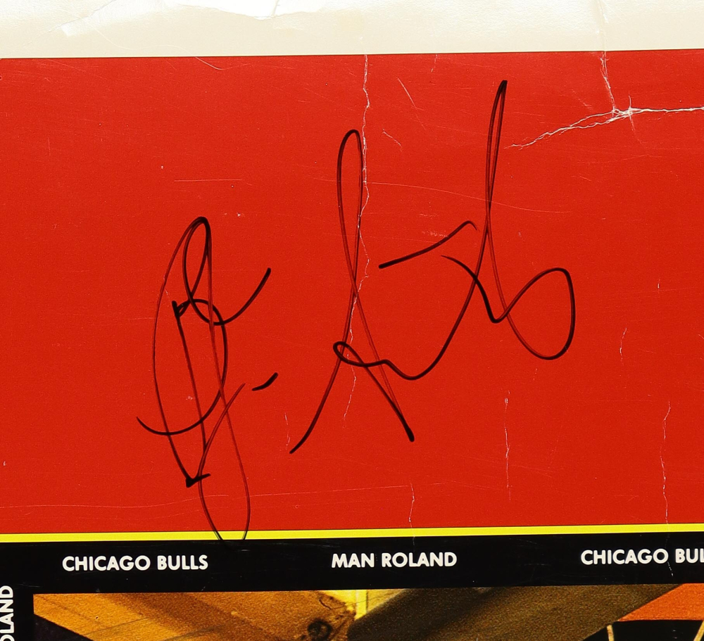 Original Bulls 1991 Schedule 38x55 Poster Signed By (4) with Michael ...